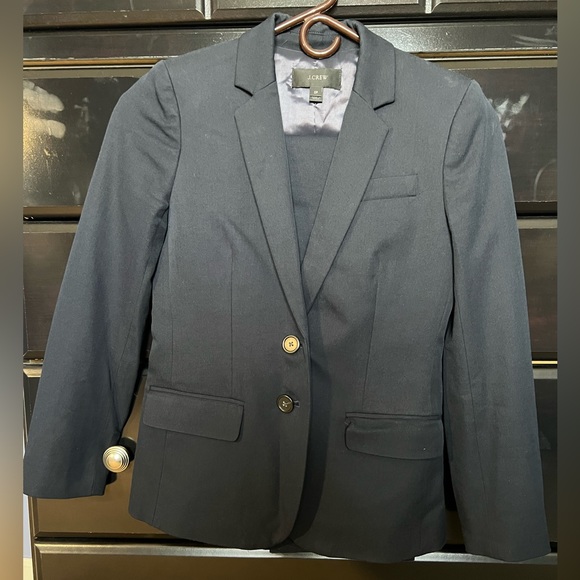 J. Crew | Jackets & Coats | J Crew Womens Suit Dark Blueblack P | Poshmark
